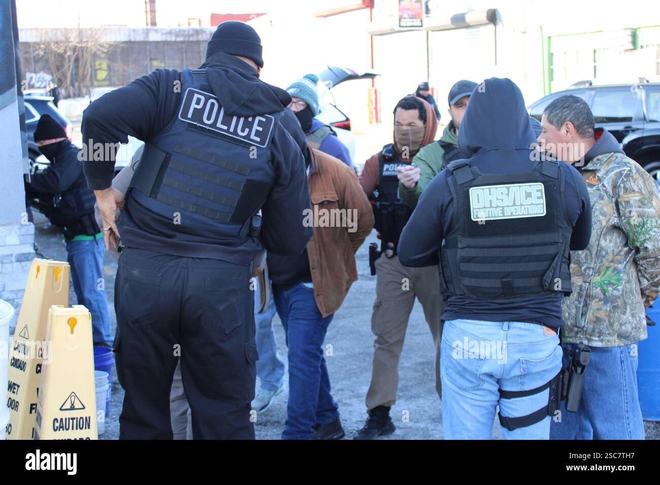 ICE fugitive teams, joined by DHS Secretary Kristi Noem and Trump ...