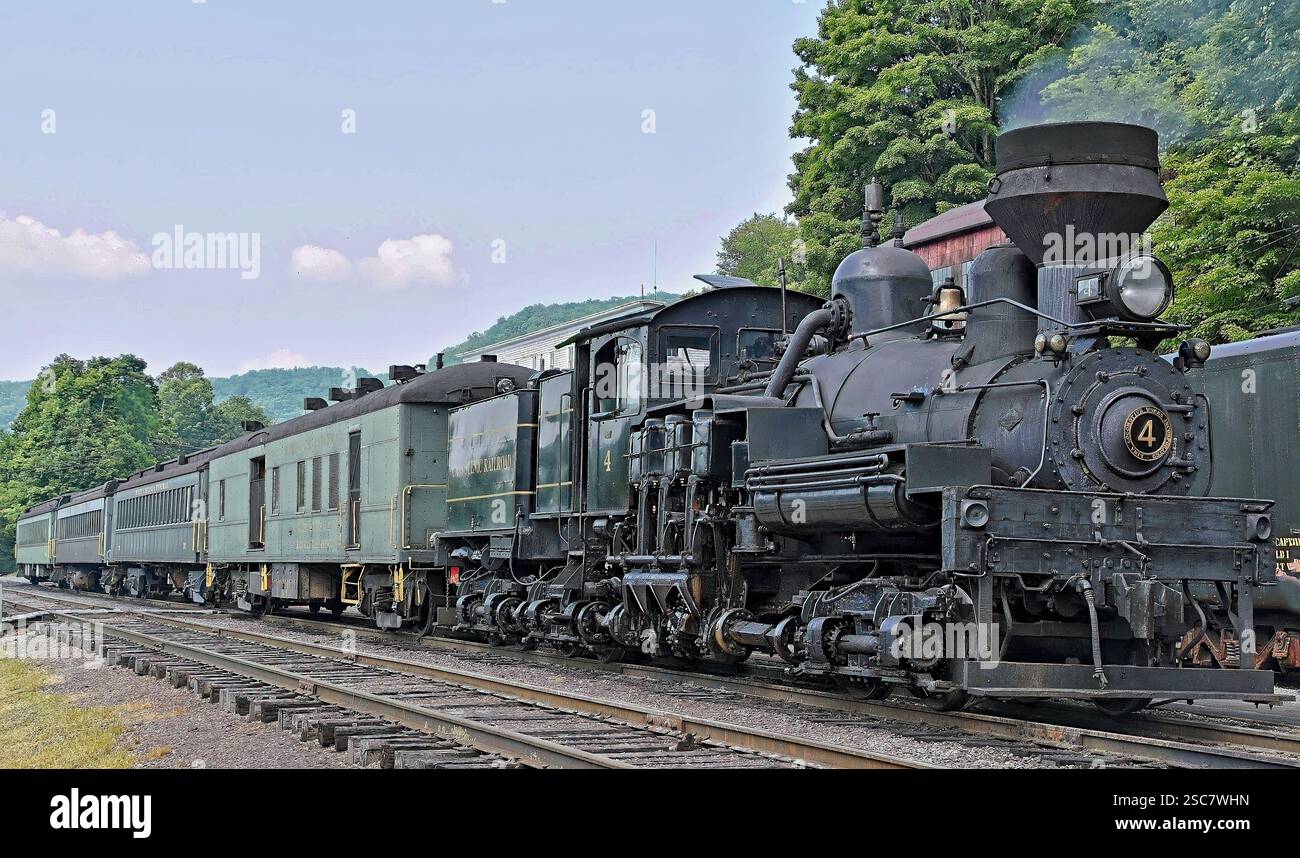Cass Scenic Railroad Shay #4 ready to take a train from Cass, WV to ...