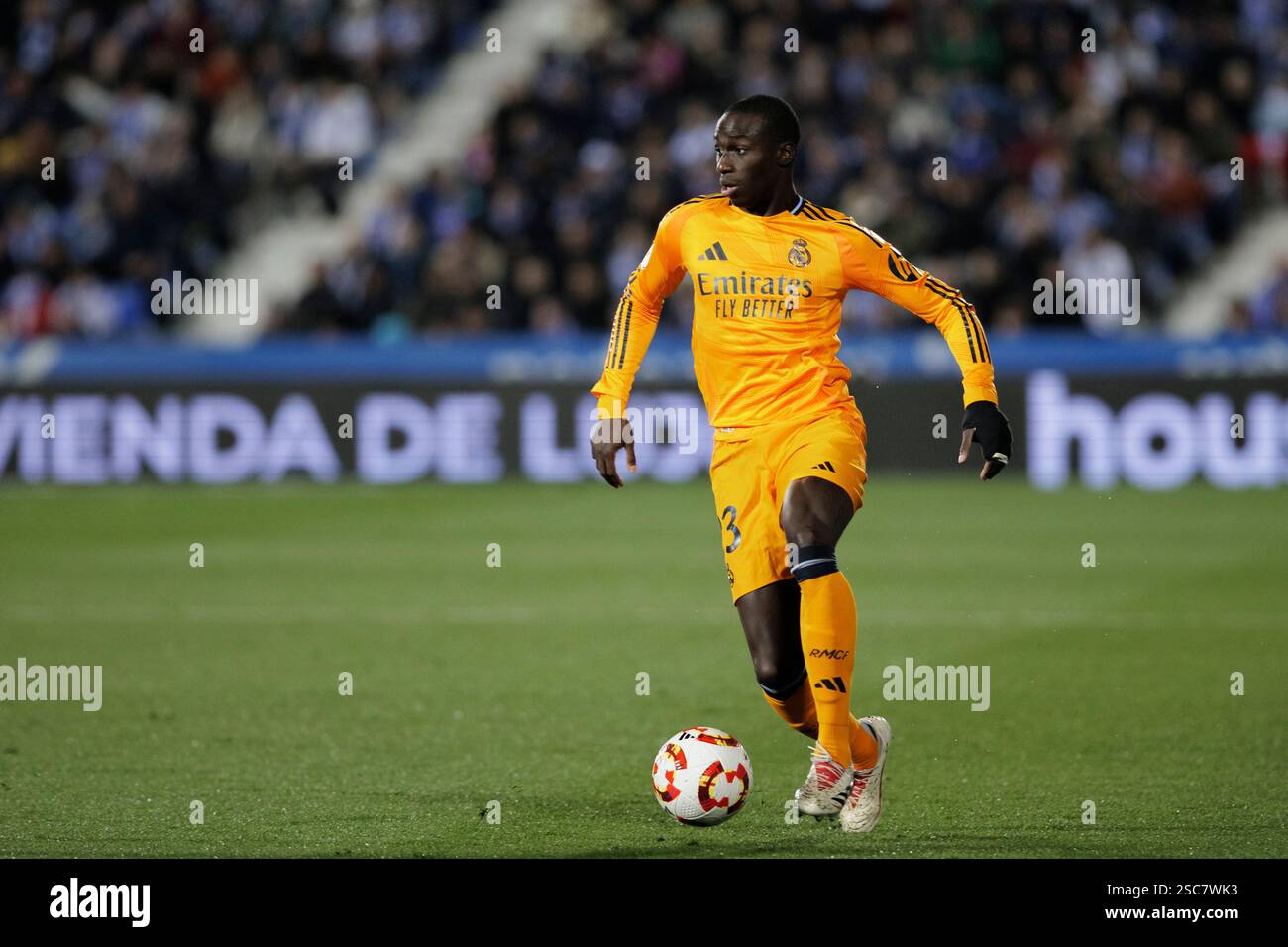 MADRID, SPAIN - February 5: Ferland Mendy of Real Madrid in action ...