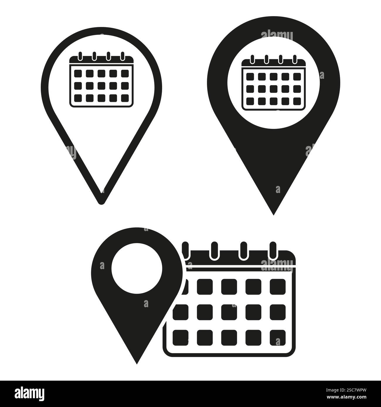 Location icon white hi-res stock photography and images - Alamy