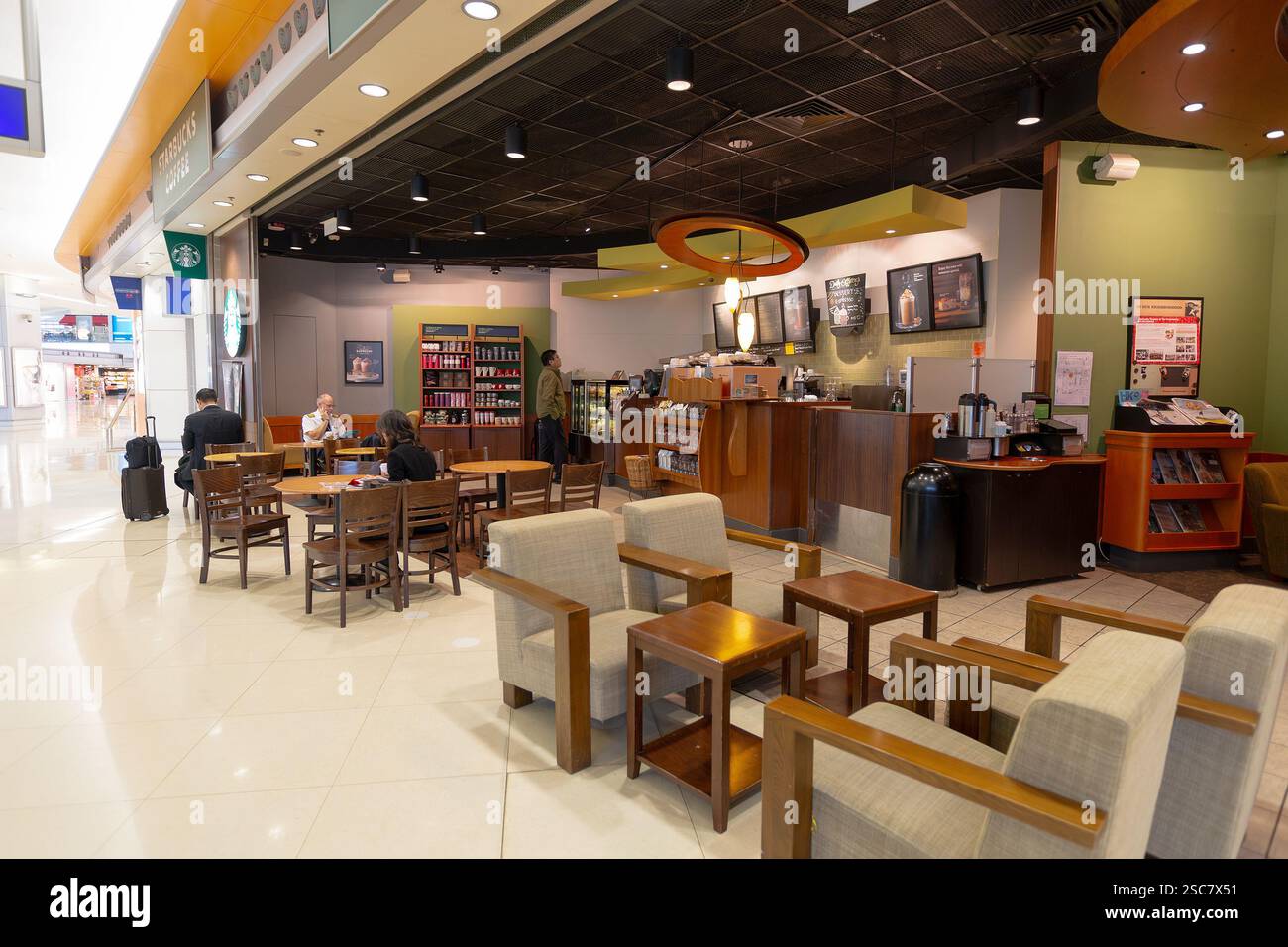 Hong Kong, China - February 05, 2015: Starbucks coffee shop at Terminal ...