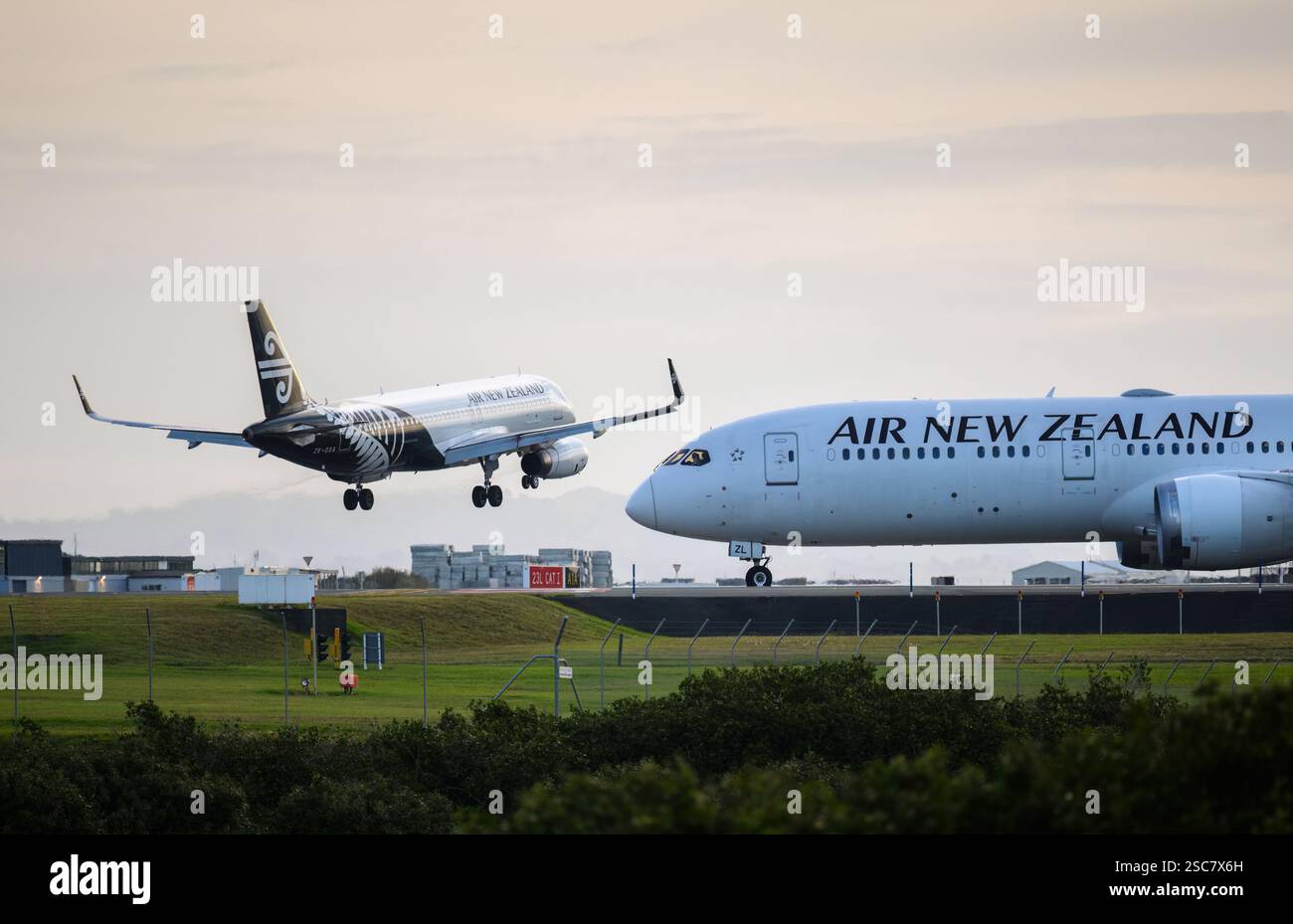 Auckland, New Zealand – January 31 2025: Air New Zealand ZK-OXA Airbus ...
