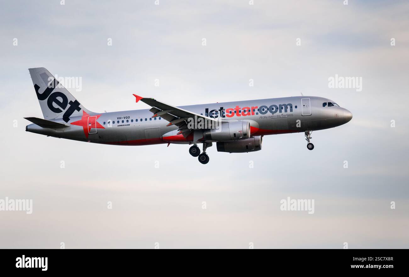 Auckland, New Zealand – January 31 2025: Jetstar VH-VGO Airbus A320-232 ...