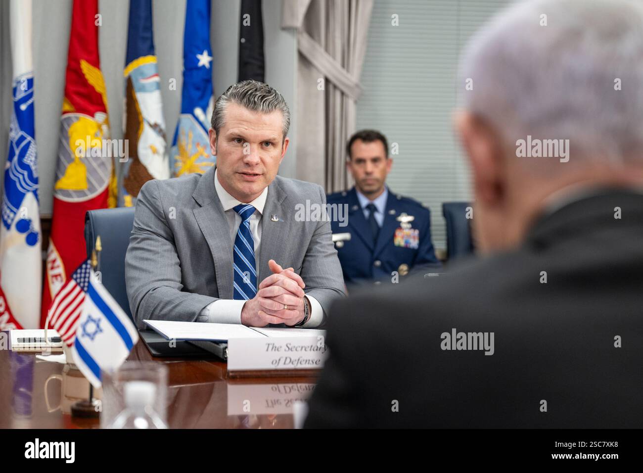 Secretary of Defense Pete Hegseth hosts a bilateral exchange with ...