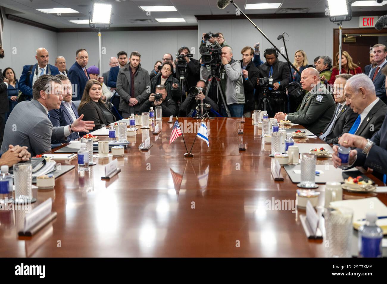 Secretary of Defense Pete Hegseth hosts a bilateral exchange with ...