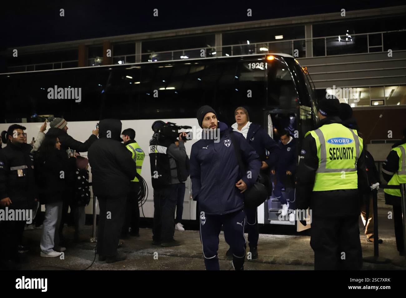 Sergio Canales of Monterrey FC upon his arrival at Hamilton Field for ...