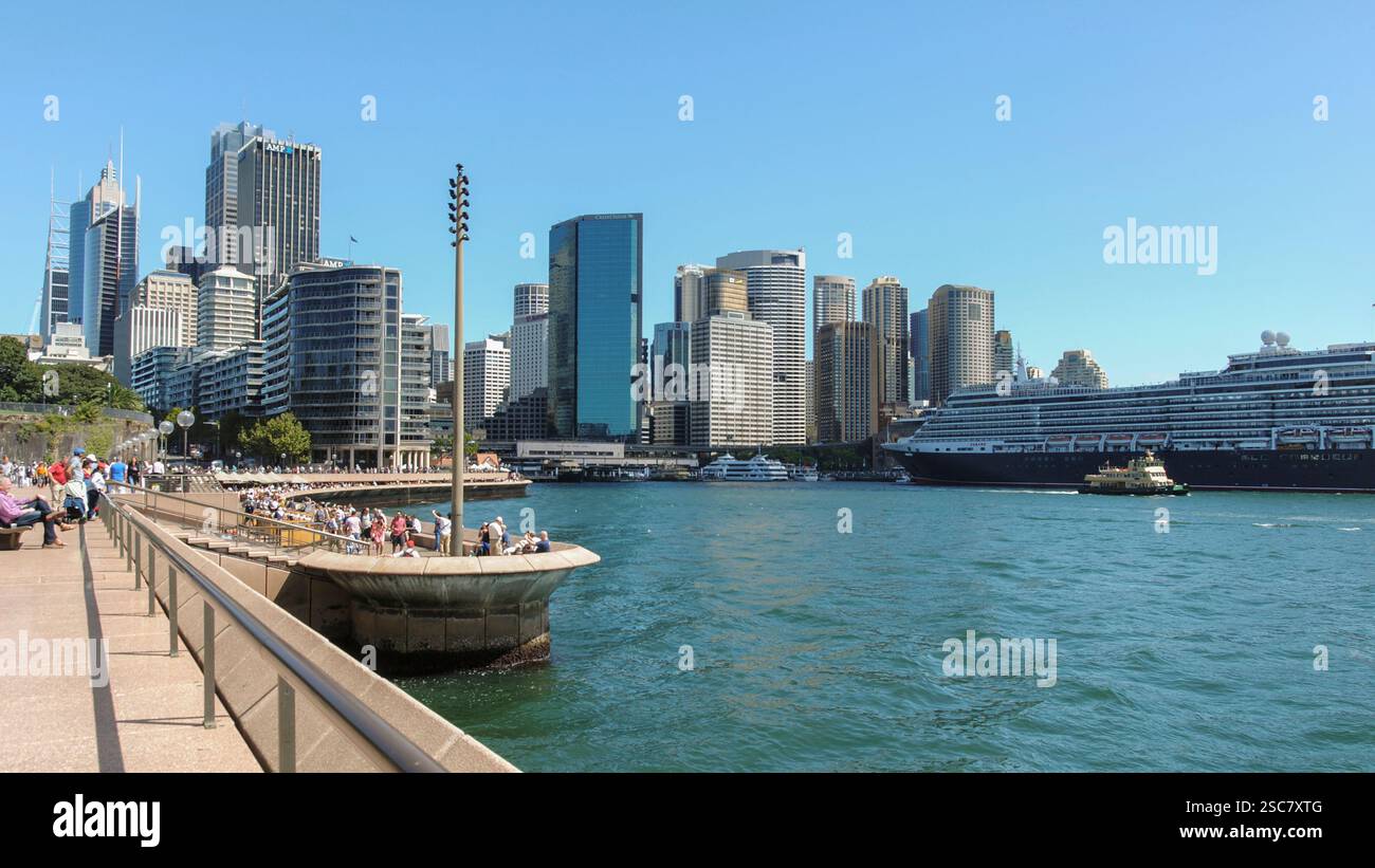 Sydney, Australia - February 13, 2017: View of the Sydney skyline along ...