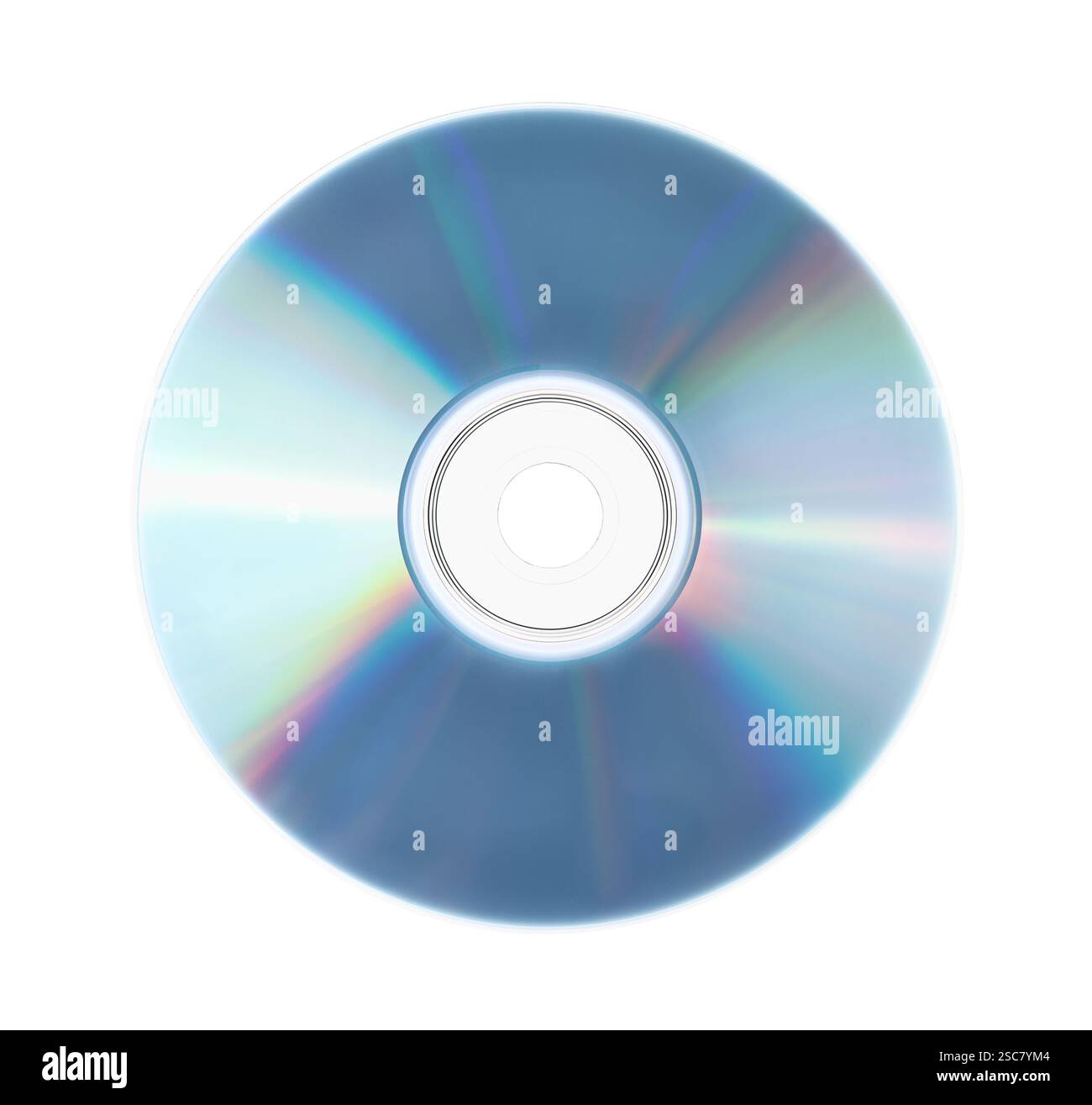 One shiny compact disc isolated on white Stock Photo - Alamy