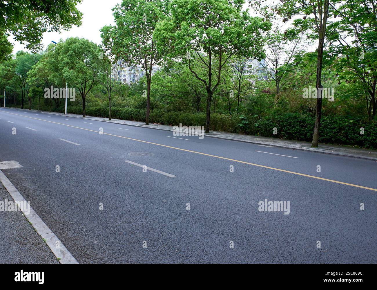 An asphalt road in Chengdu, China Stock Photo - Alamy