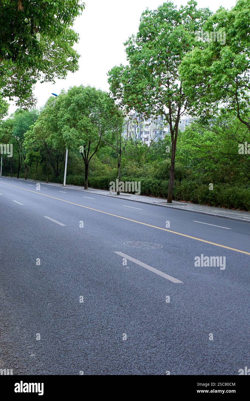 An asphalt road in Chengdu, China Stock Photo - Alamy