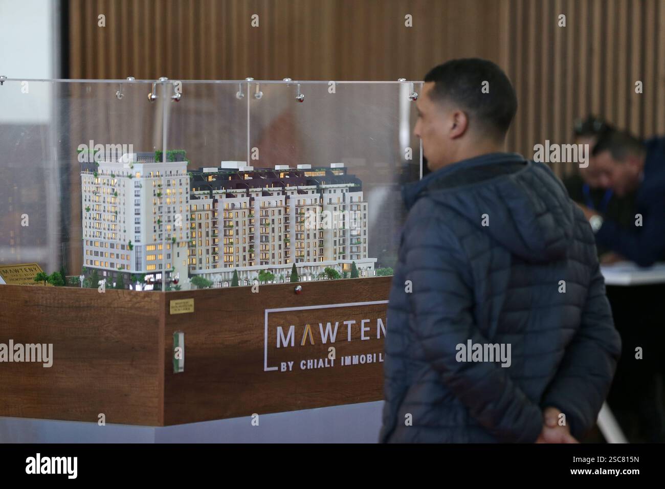 Algiers. 6th Feb, 2025. People visit the 2nd Algerian real estate fair ...