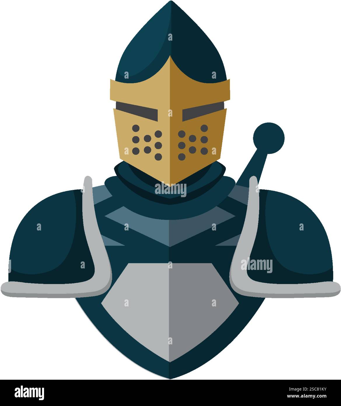 Illustration of a knight in full armor Stock Vector Image & Art - Alamy