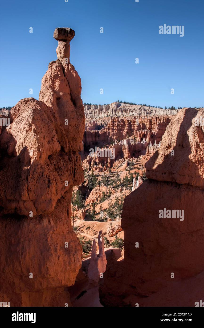 A rock formation with a large rock on top of it. The rock is shaped ...