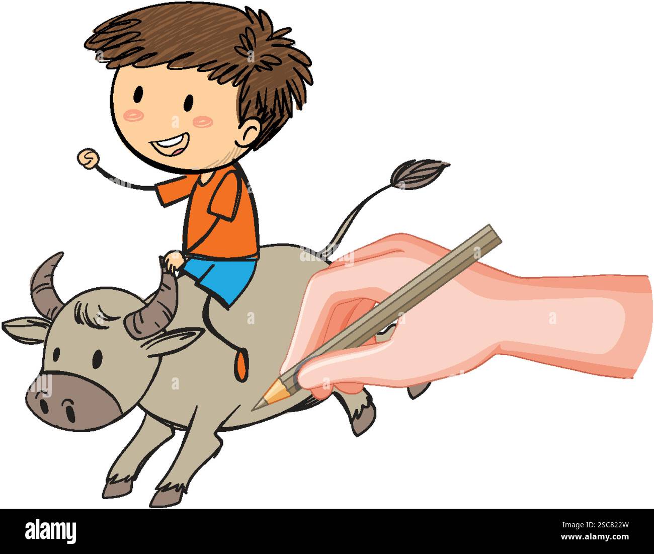 Bull rides Stock Vector Images - Alamy