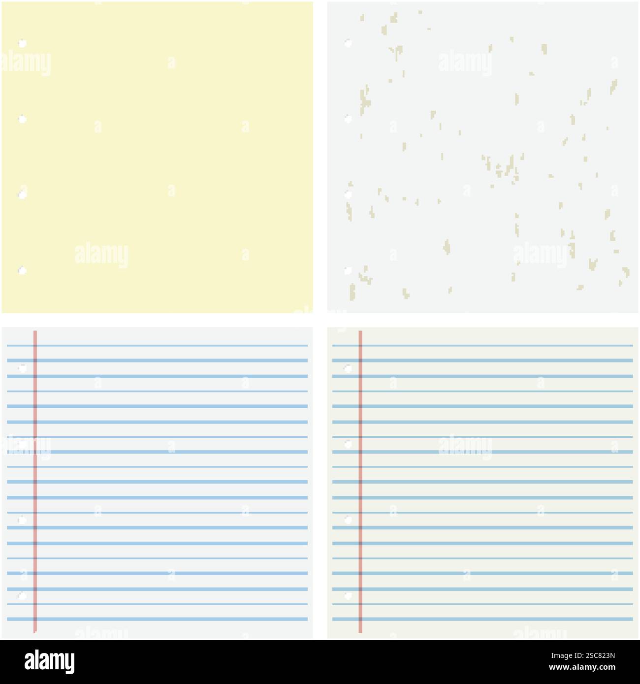 Four types of paper for writing and sketching Stock Vector Image & Art ...