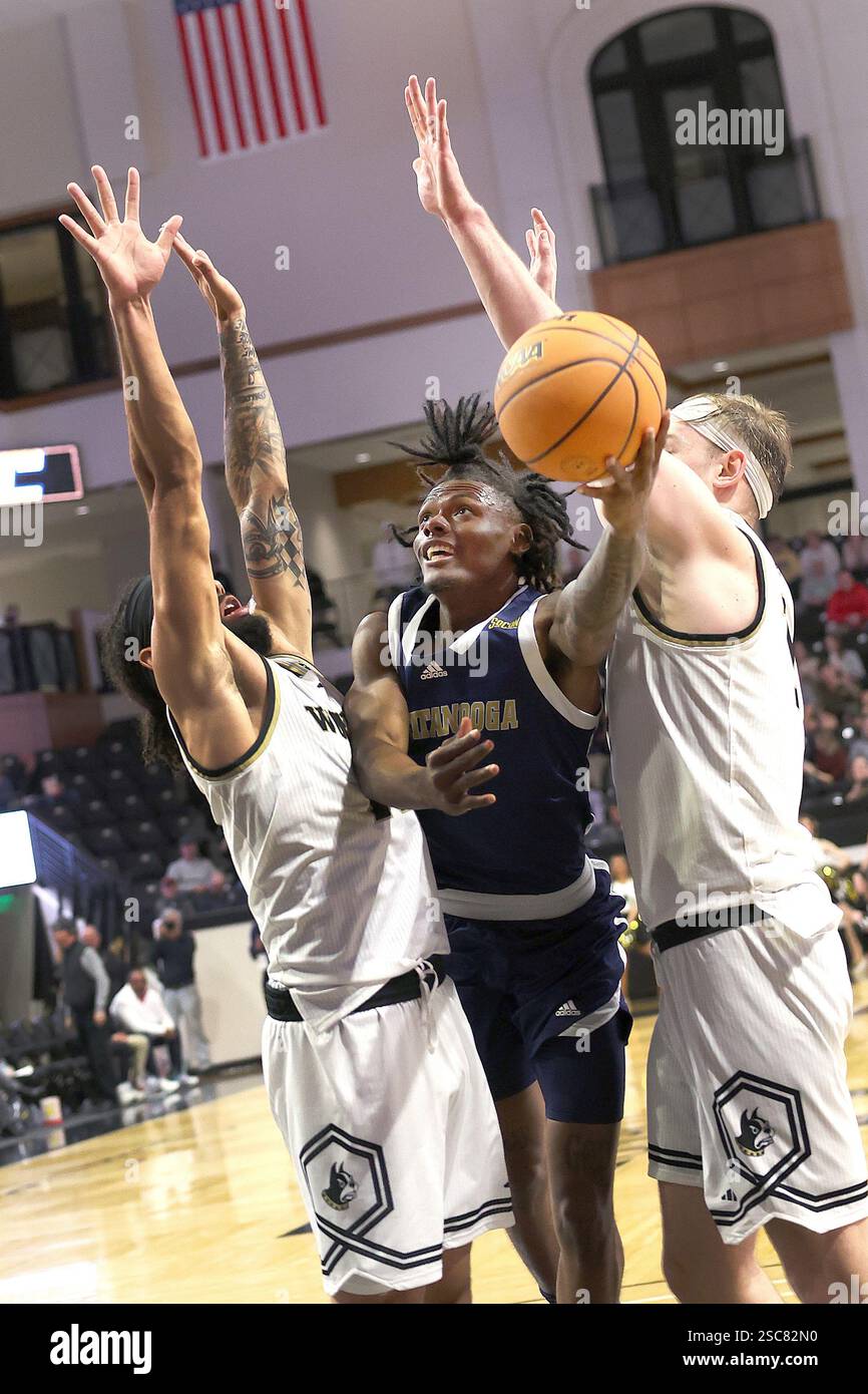 SPARTANBURG, SC - FEBRUARY 05: Chattanooga Mocs guard Trey Bonham (2 ...