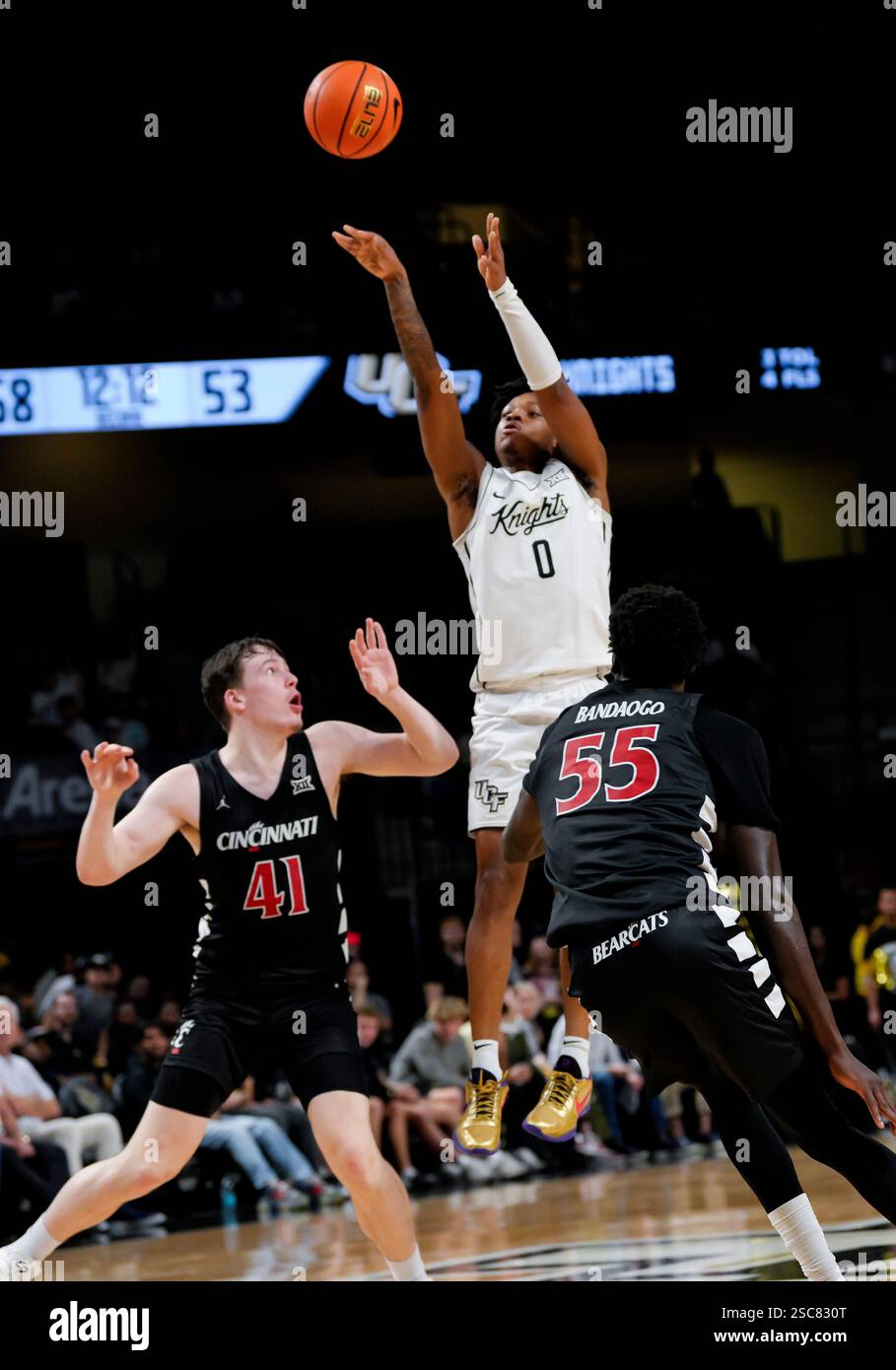 ORLANDO, FL - FEBRUARY 05: UCF Knights guard Jordan Ivy-Curry (0) takes ...