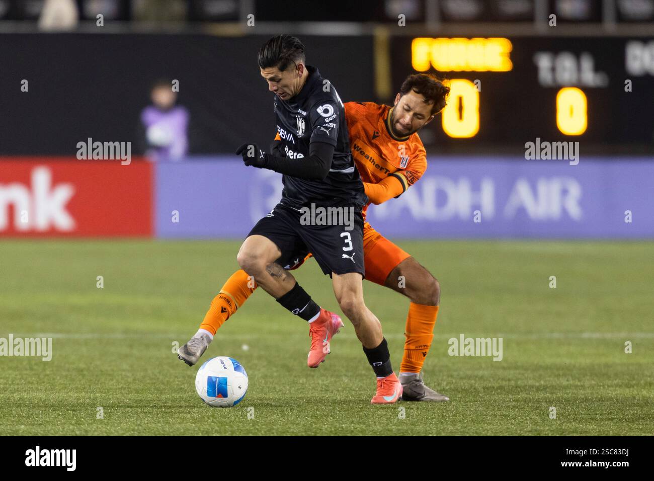 C.F. Monterrey defender Gerardo Arteaga (3) fights for a ball with ...