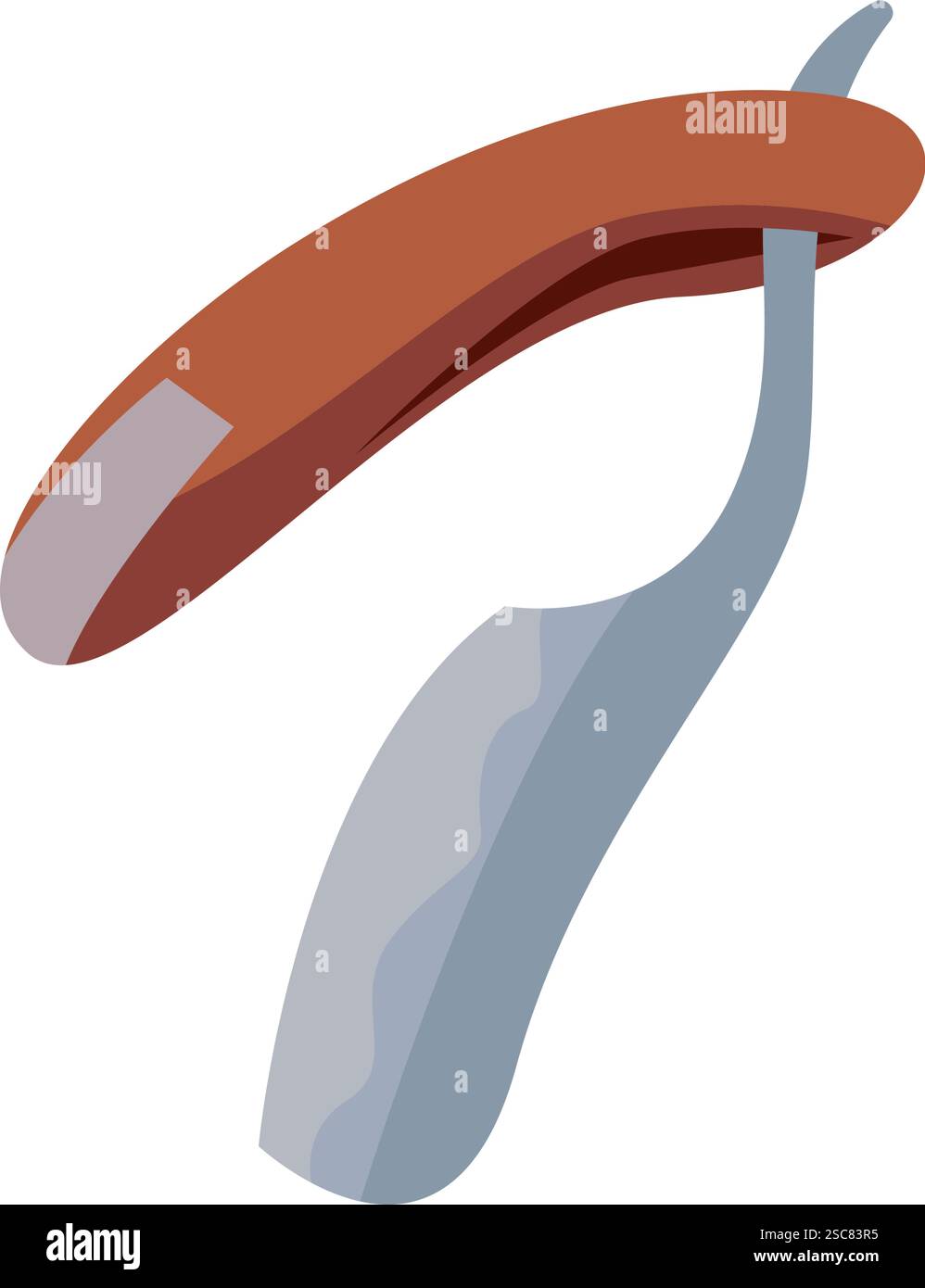 Barber straight razor shaving Stock Vector Images - Alamy