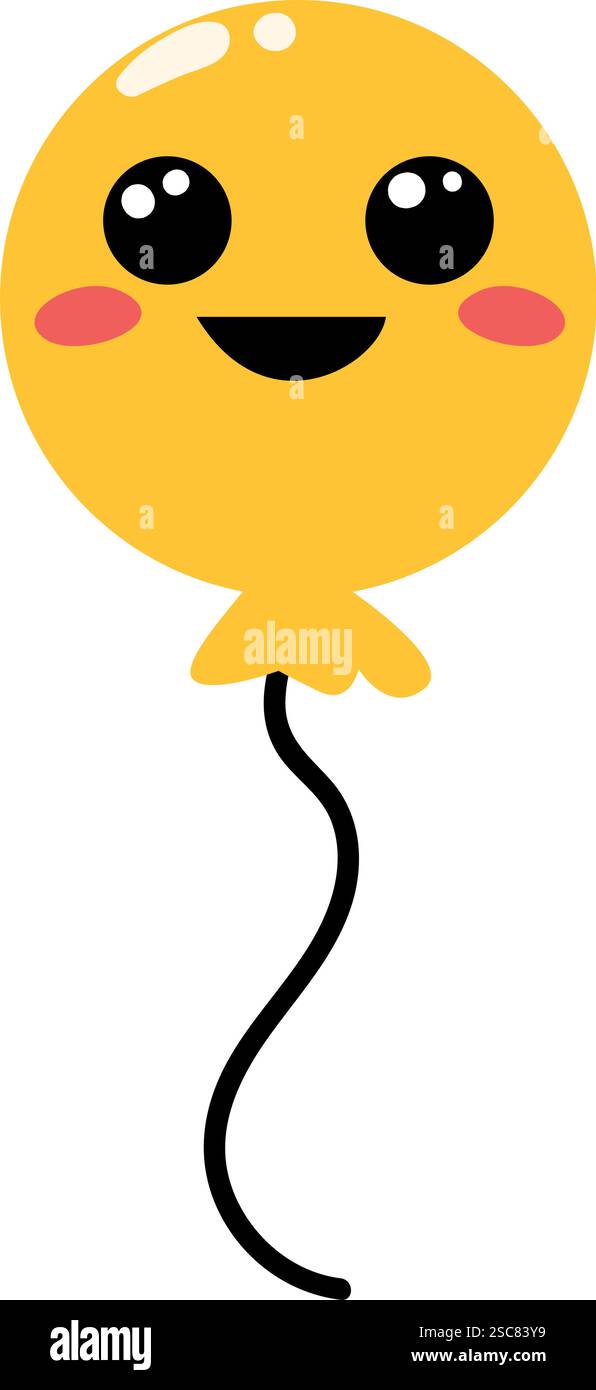 Yellow Happy Balloon Icon Stock Vector Image & Art - Alamy