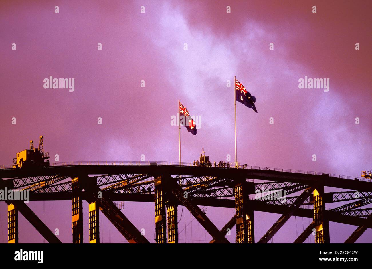 Top of Sydney Harbour Bridge, Sydney Australia, 2002 Stock Photo - Alamy