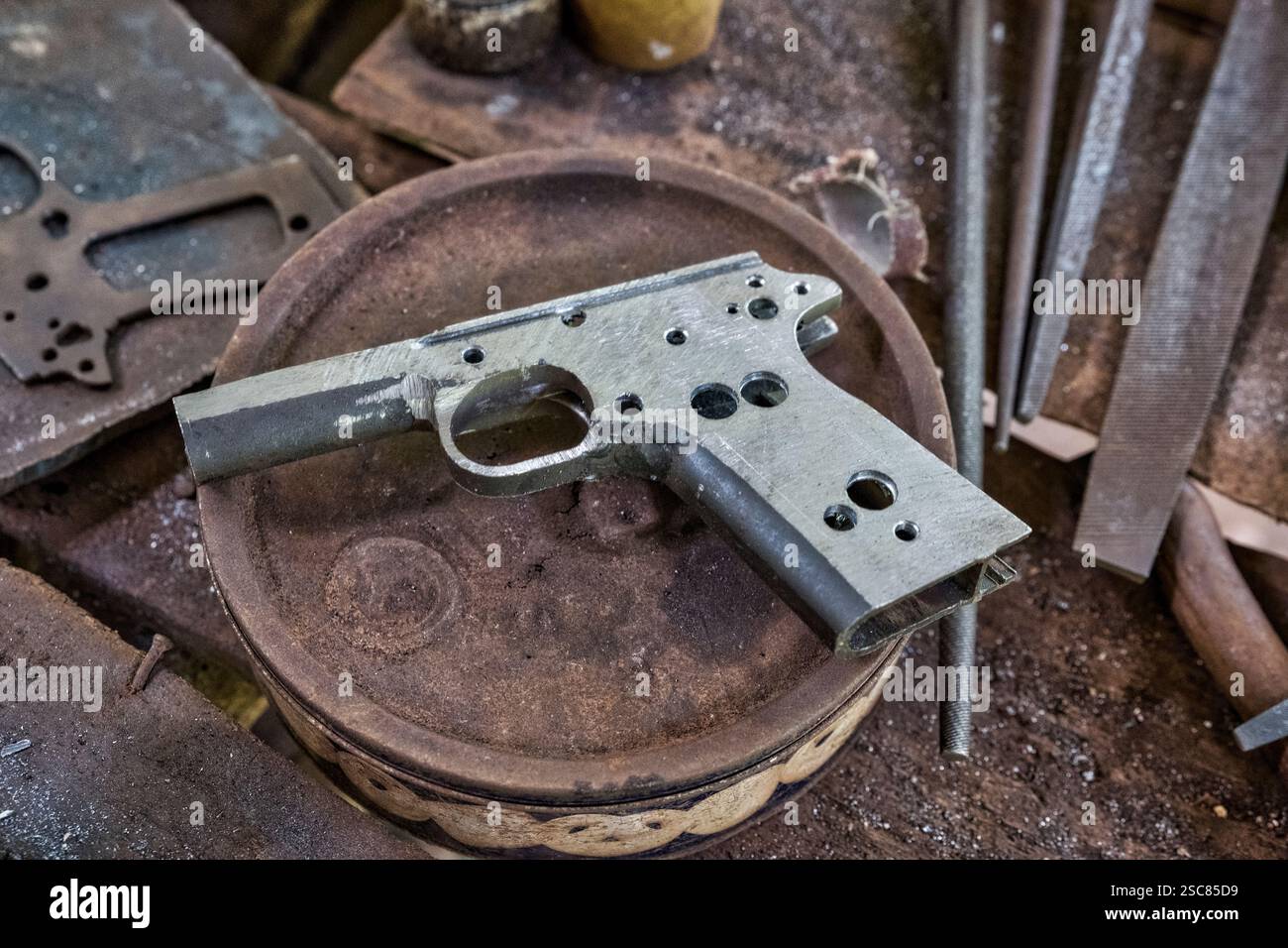 Illegal gun factories in Danao jungle, Cebu island, Philippines, Asia ...