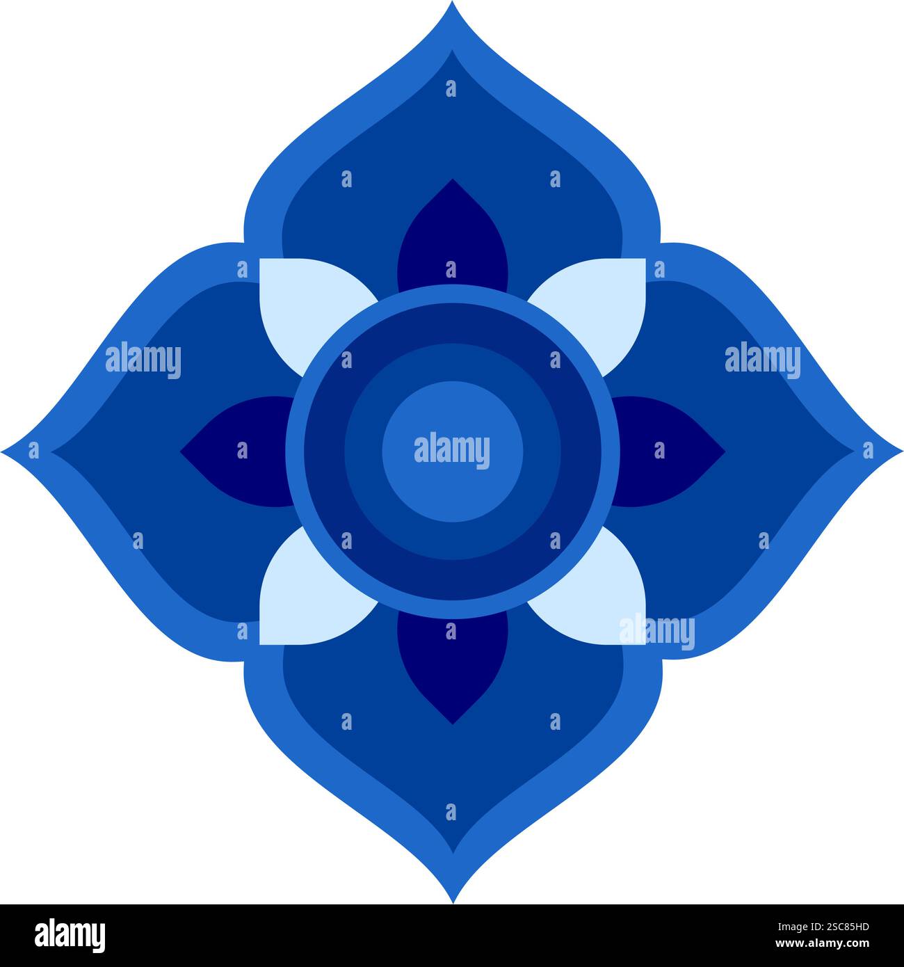 traditional geometric pattern icon symbol for decoration flat design ...