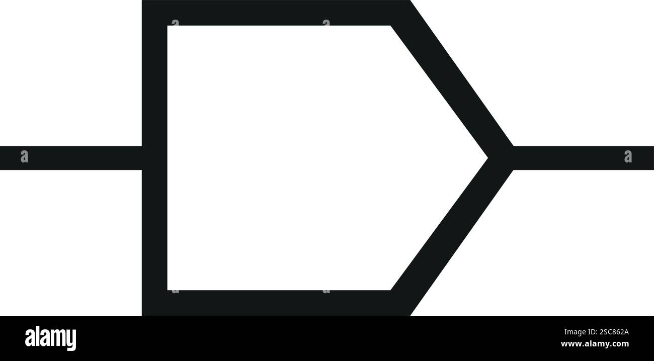 Digital to Analog converter sign . Electronic signs and symbols Stock ...