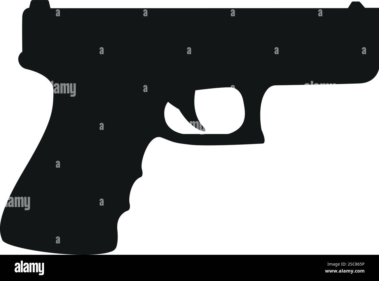 Semi-automatic pistol sign. Weapons signs and symbols Stock Vector ...