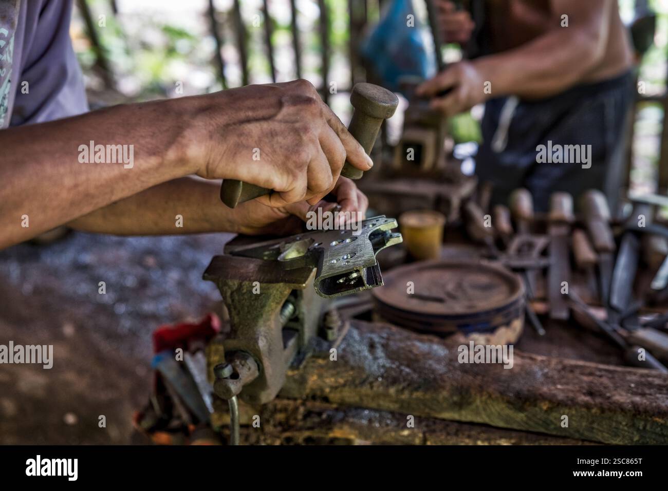 Illegal gun factories in Danao jungle, Cebu island, Philippines, Asia ...
