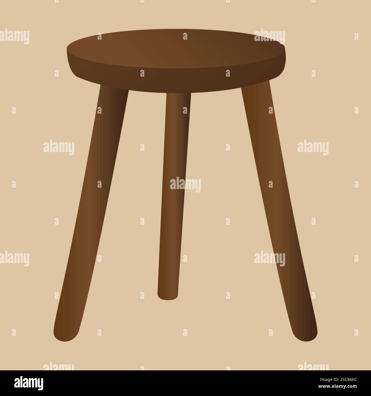 Brown wooden stool sign. Furniture signs and symbols Stock Vector Image ...
