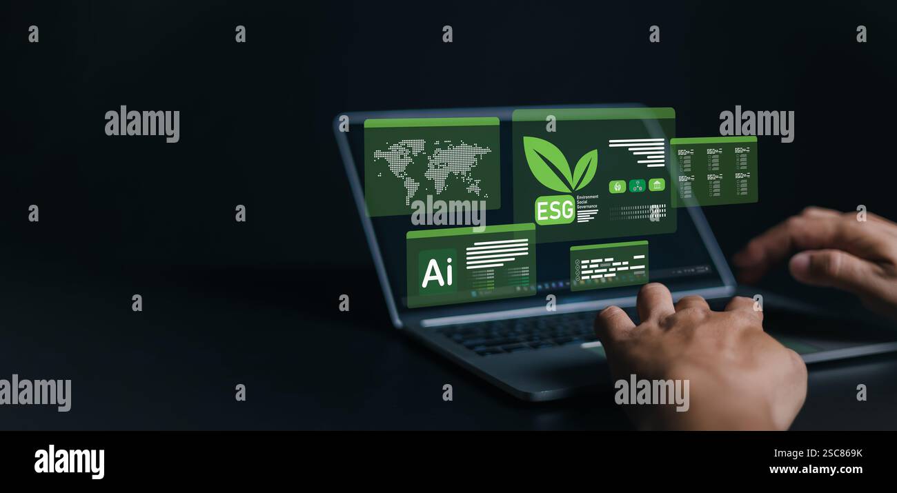 ESG environmental social governance investment business concept, Human ...