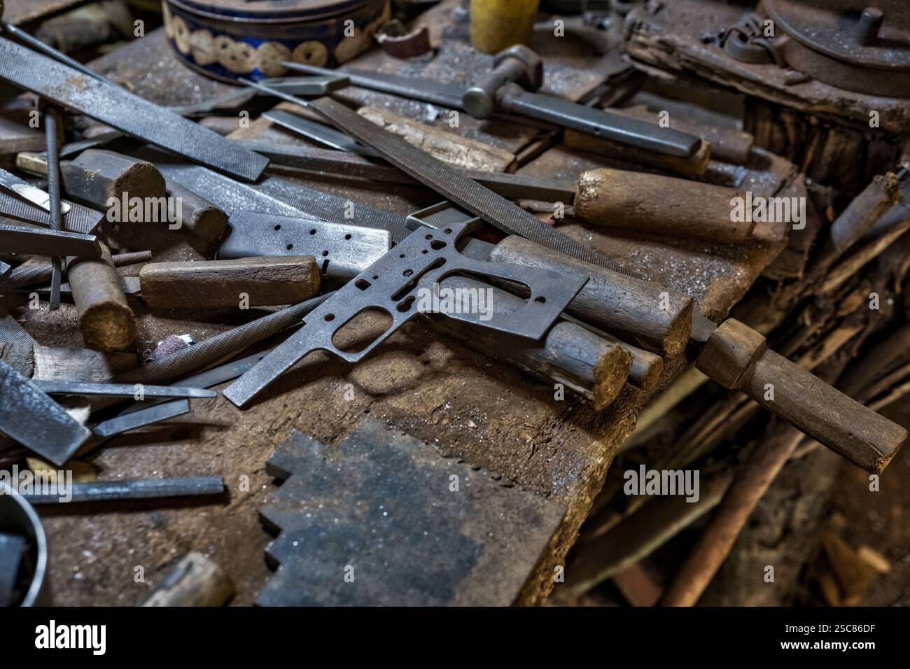 Illegal gun factories in Danao jungle, Cebu island, Philippines, Asia ...