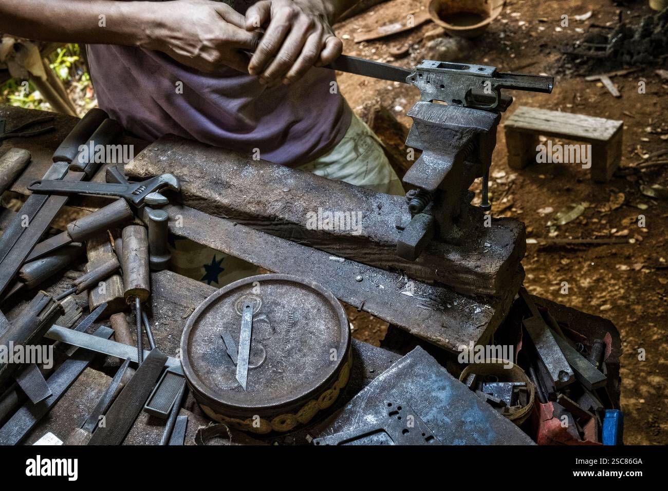 Illegal gun factories in Danao jungle, Cebu island, Philippines, Asia ...