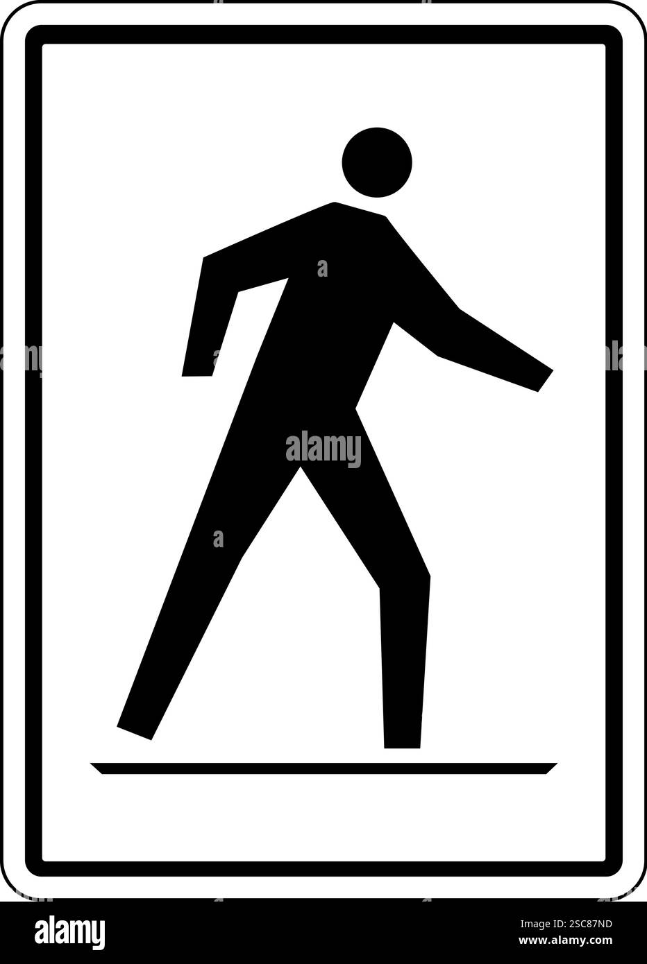 Left side pedestrian crosswalk sign. Traffic signs and symbols Stock ...