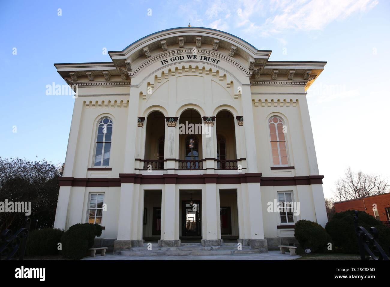 Historic Caswell County Courthouse in downtown Yanceyville, North ...