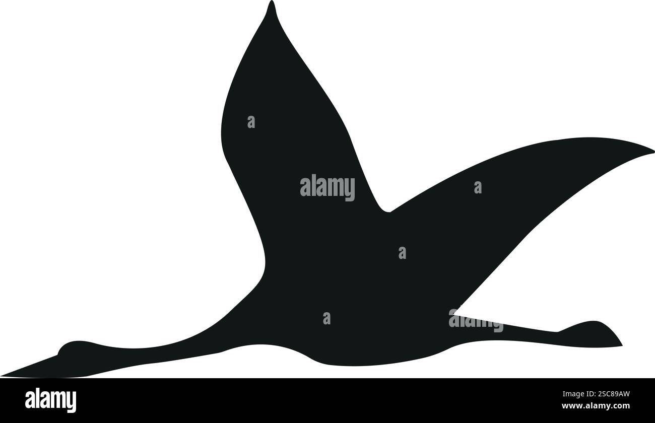 Wild Geese Bird flying in sky vector. Signs and symbols Stock Vector ...