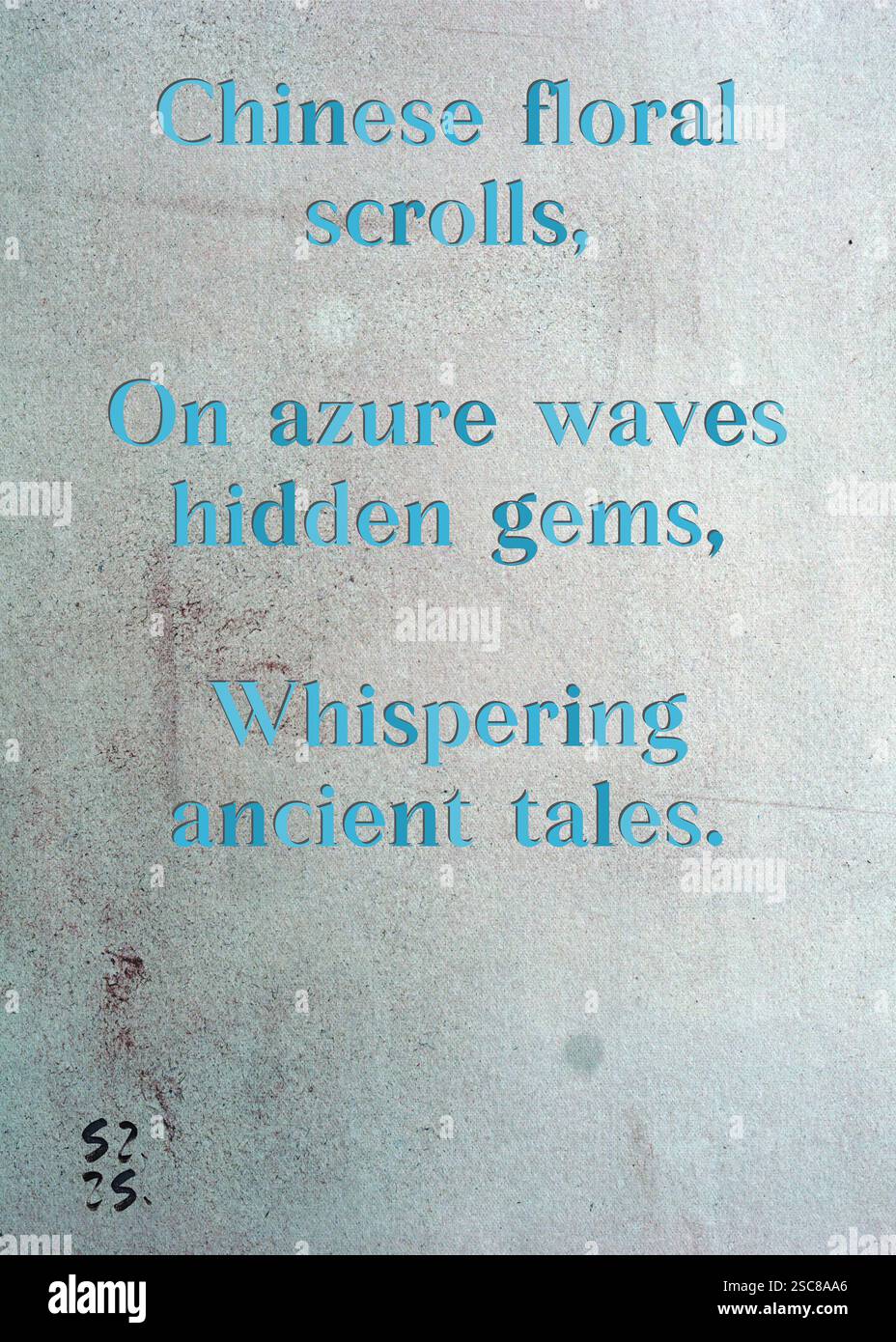 Chinese floral scrolls, On azure waves hidden gems, Whispering ancient ...