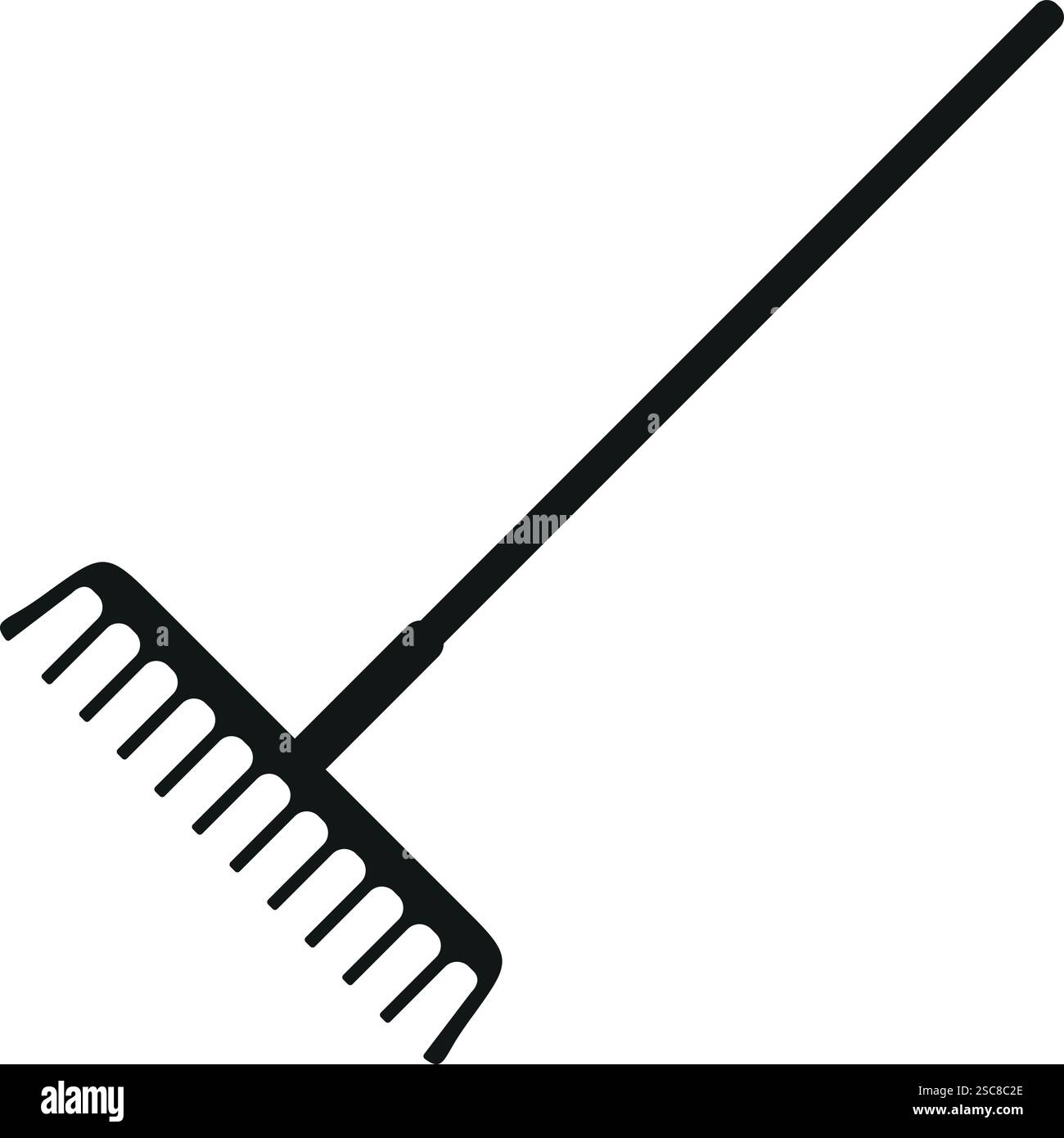 Rake icon sign. Gardening tool signs and symbols Stock Vector Image & Art - Alamy