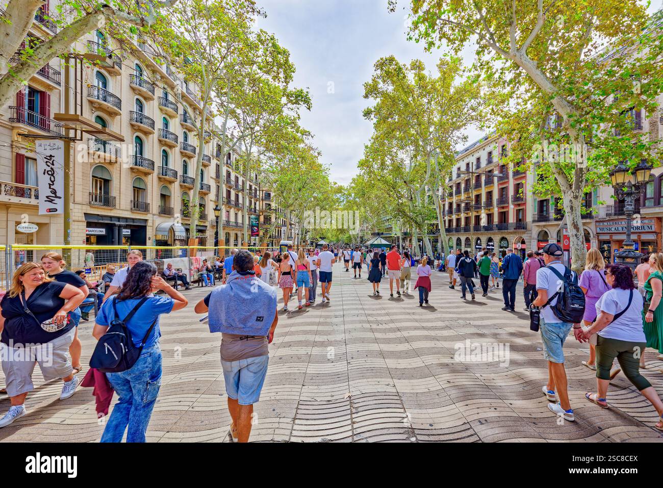 La Rambla is a major street in Barcelona. Spain Stock Photo - Alamy