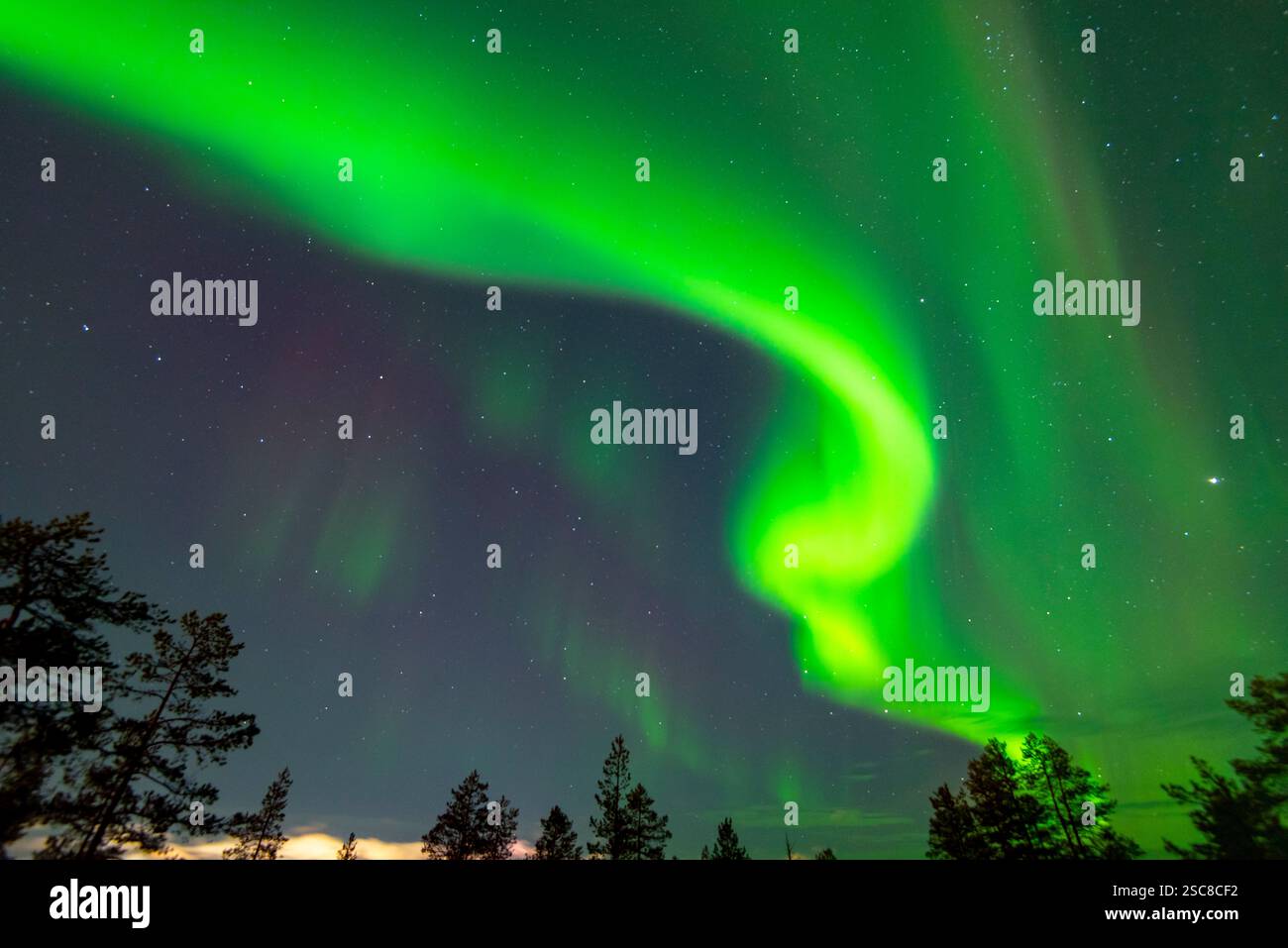 Northern Lights in Lapland - Finland Stock Photo - Alamy