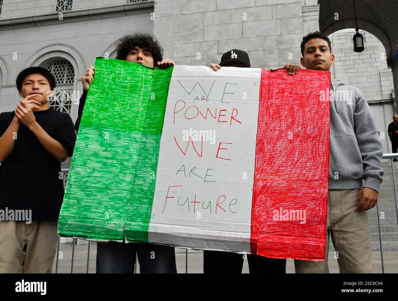 Los Angeles, United States. 05th Feb, 2025. Hundreds protest the Trump ...
