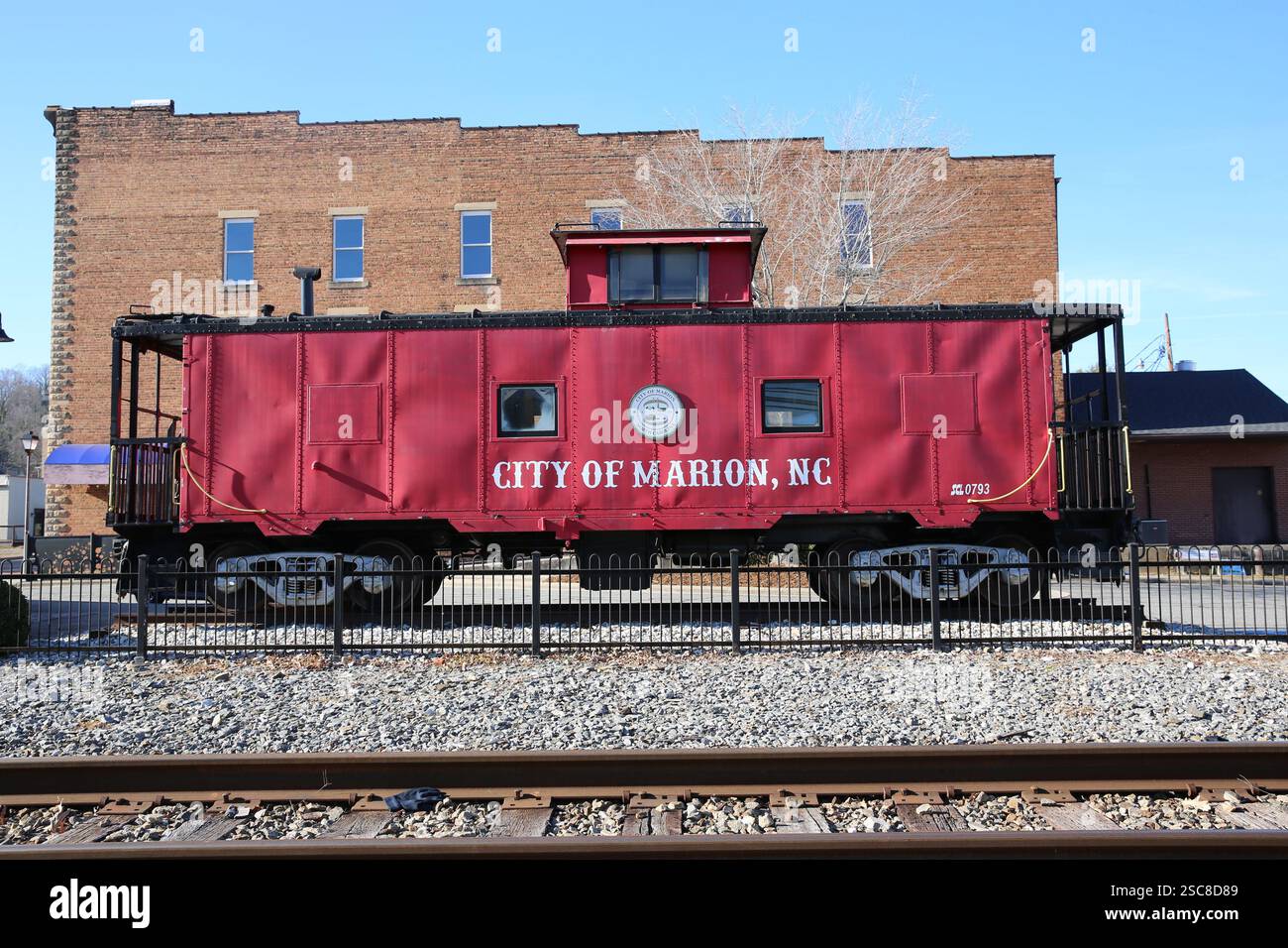 Historic Marion Train Depot in downtown Marion, North Carolina is a ...