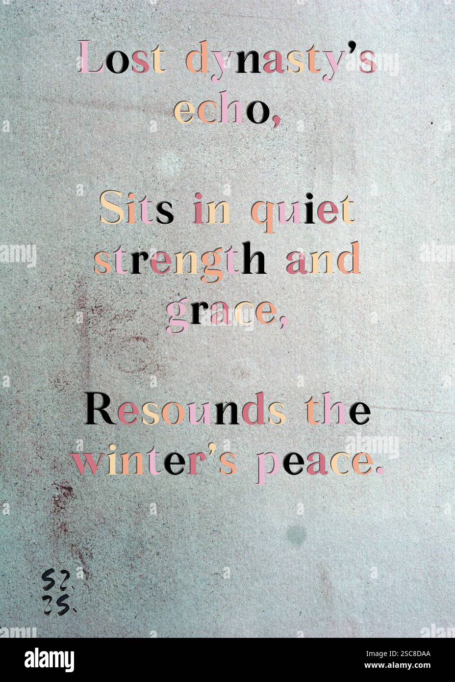 Lost dynasty's echo, Sits in quiet strength and grace, Resounds the ...