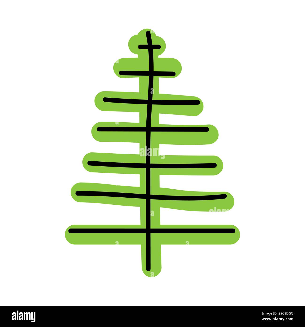 Landscape illustration featuring tree Stock Vector Images - Alamy