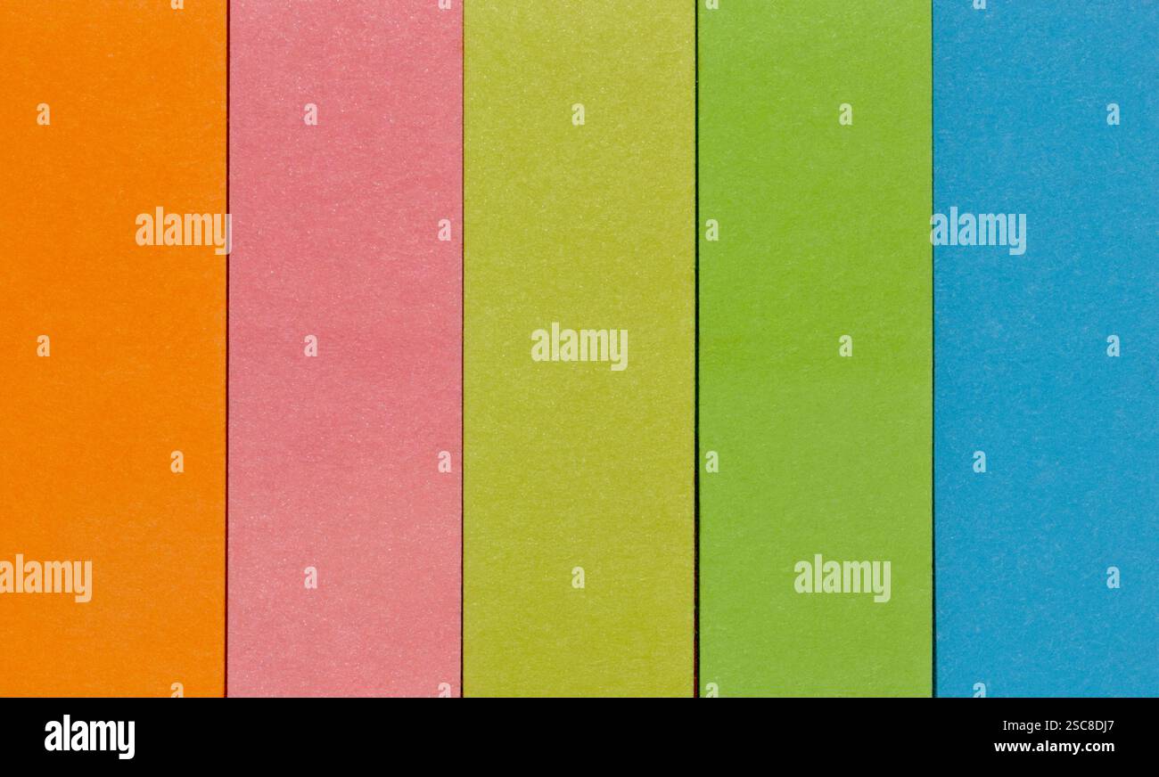 Sticky notes flags tabs page markers colored vertical paper stripes ...