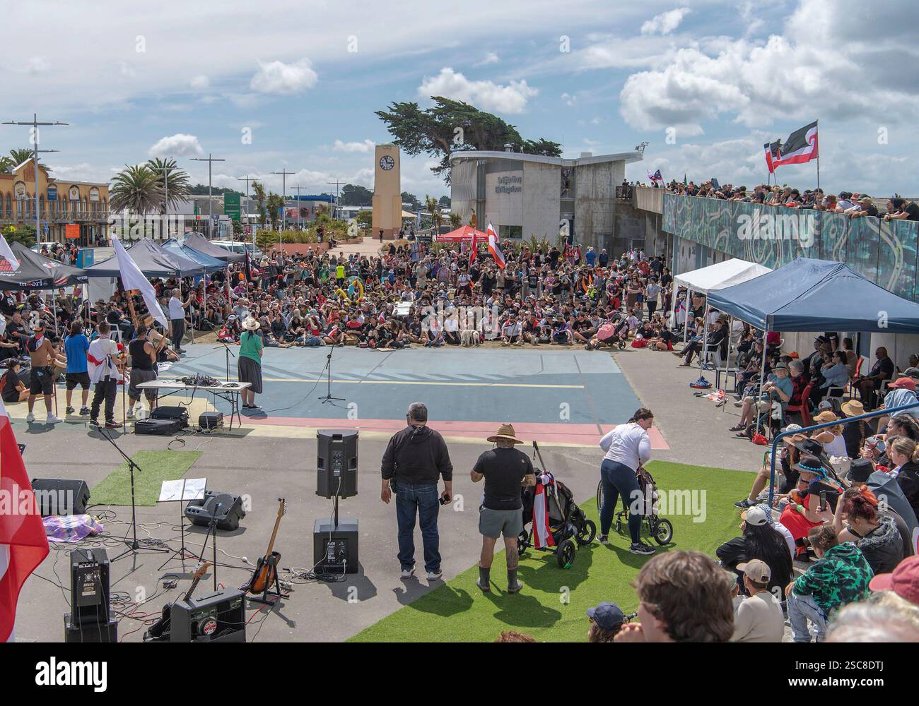 Christchurch, New Zealand. 6th Feb, 2025. Hundreds of people march on ...