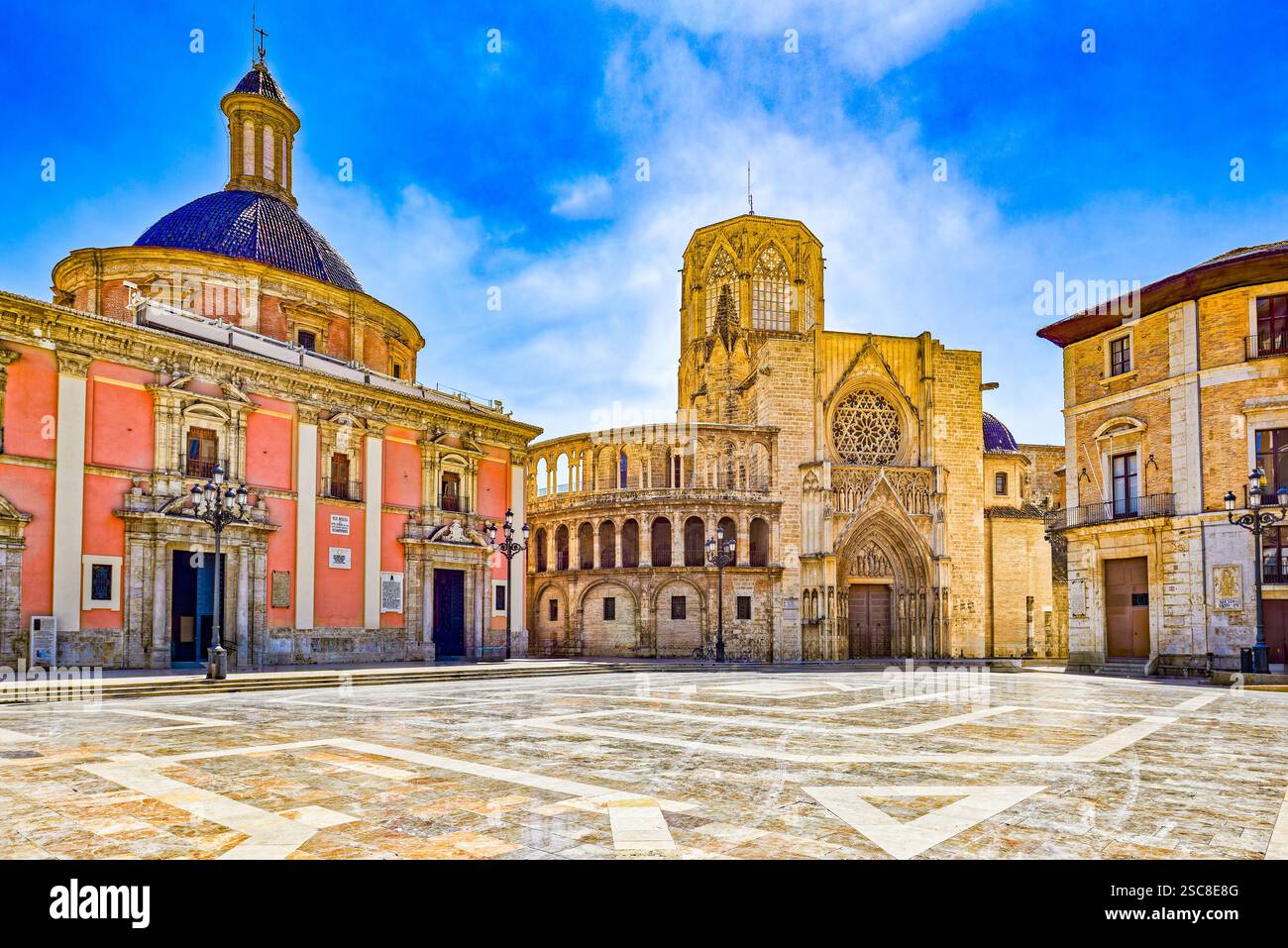 Basilica Cathedral of the Assumption of Our Lady. Valencia. Spain Stock ...