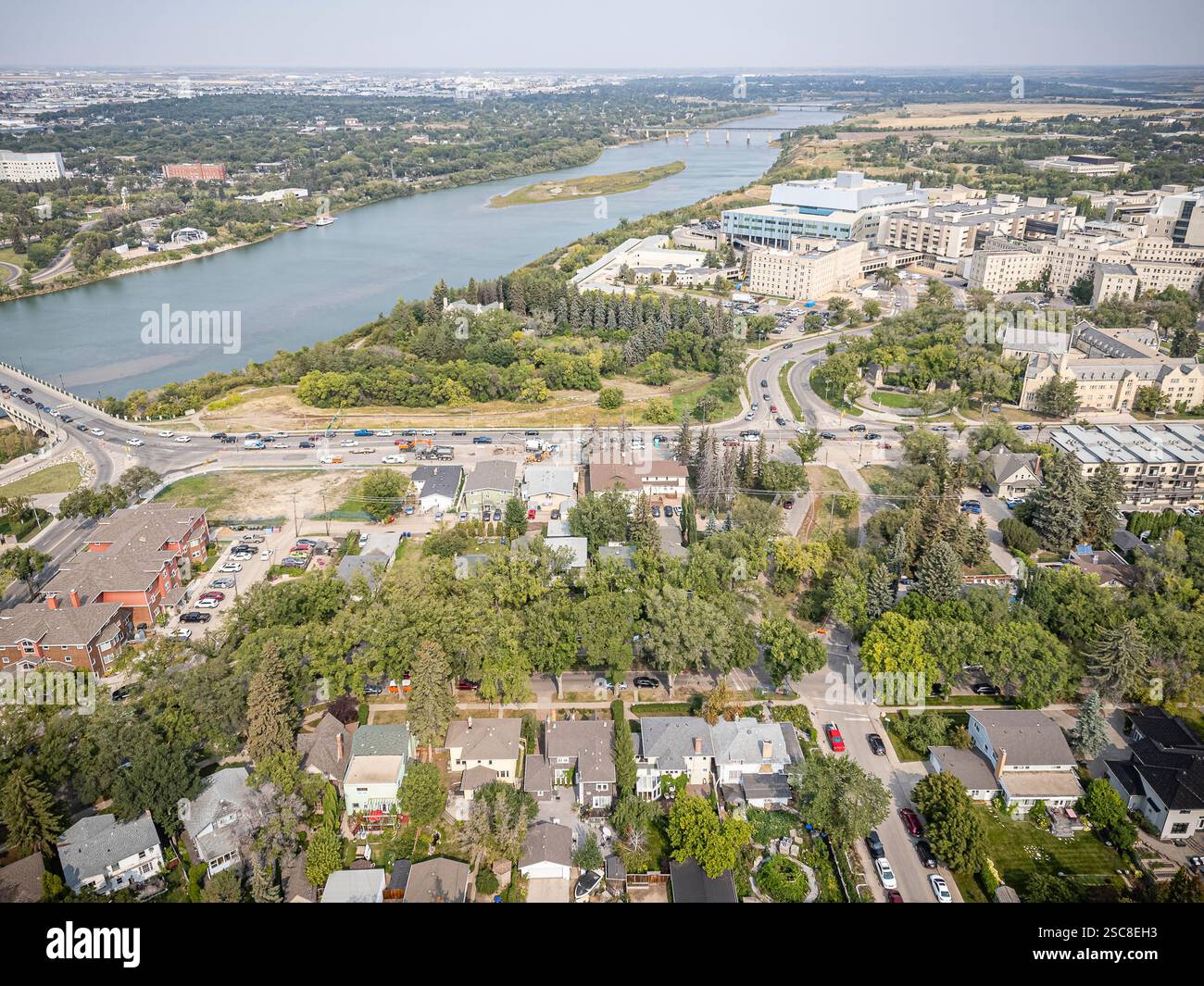 Aerial view small lake running hi-res stock photography and images - Alamy