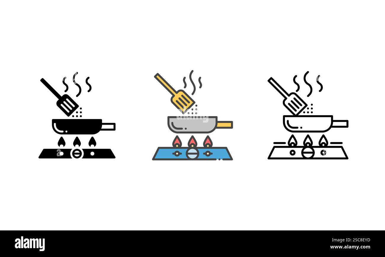 Lit stove Stock Vector Images - Alamy